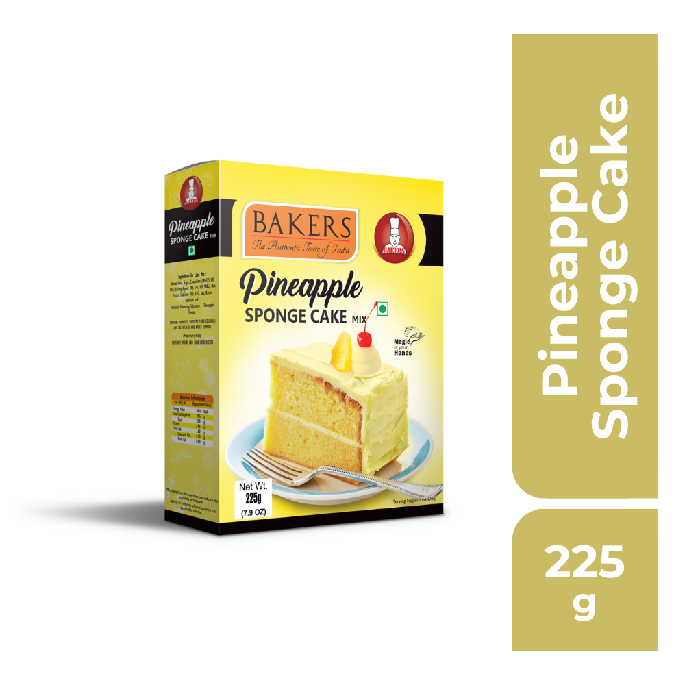 Bakers Pineapple Sponge Cake 225g – Bakers Spices